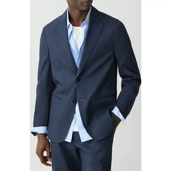 Theory Clinton Stretch Linen Blend Sport Coat - Eclipse