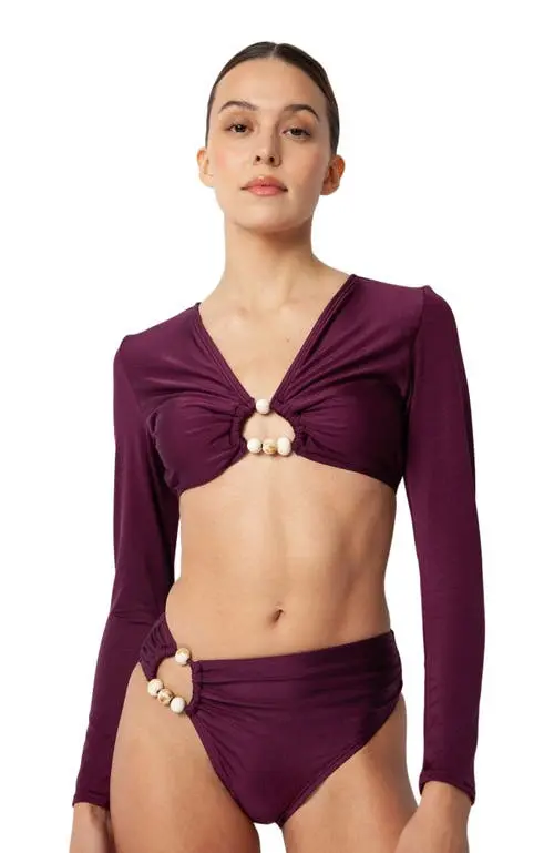 VILLA FRESCA Bria Long Sleeve Bikini Top