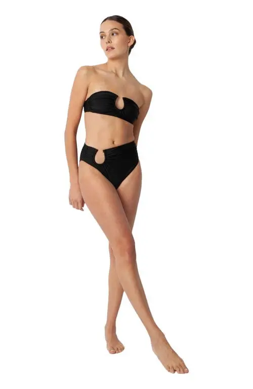 VILLA FRESCA Sofia Bandeau Bikini Top - Black