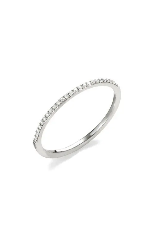 Lana Jewelry 14k Gold Diamond Stacking Ring - White Gold/ Diamond