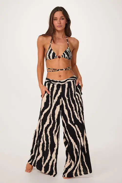 VILLA FRESCA Serena Cover-up Pant - Zebra