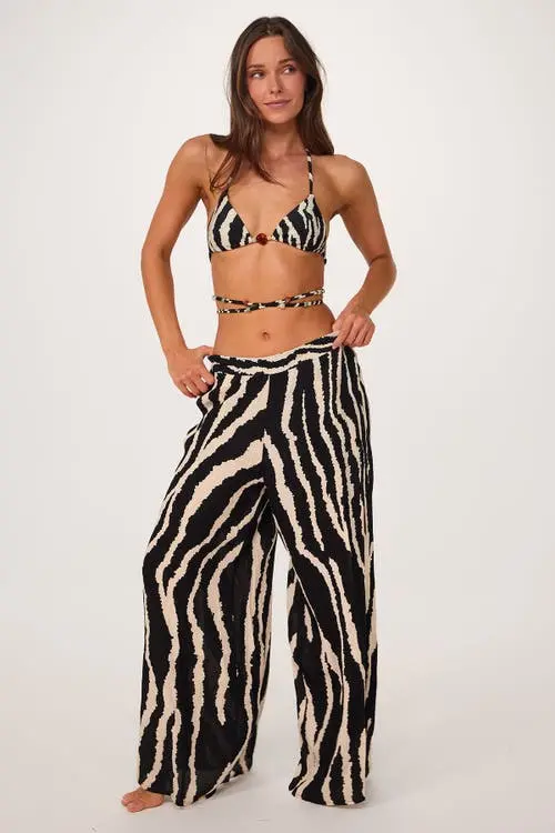 VILLA FRESCA Serena Cover-up Pant - Zebra