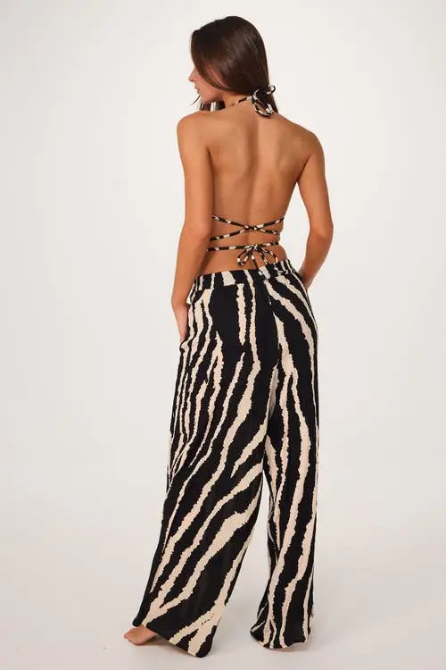 VILLA FRESCA Serena Cover-up Pant - Zebra