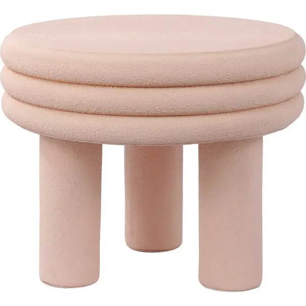JONATHAN Y Rashida Contemporary Minimalist Curvy Low Indoor/outdoor Accent Table - Pink Frosted