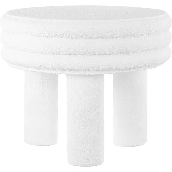 JONATHAN Y Rashida Contemporary Minimalist Curvy Low Indoor/outdoor Accent Table - White Frosted