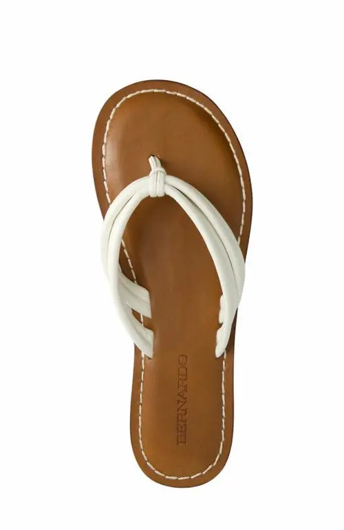Bernardo Miami Thong Sandal - White Leather