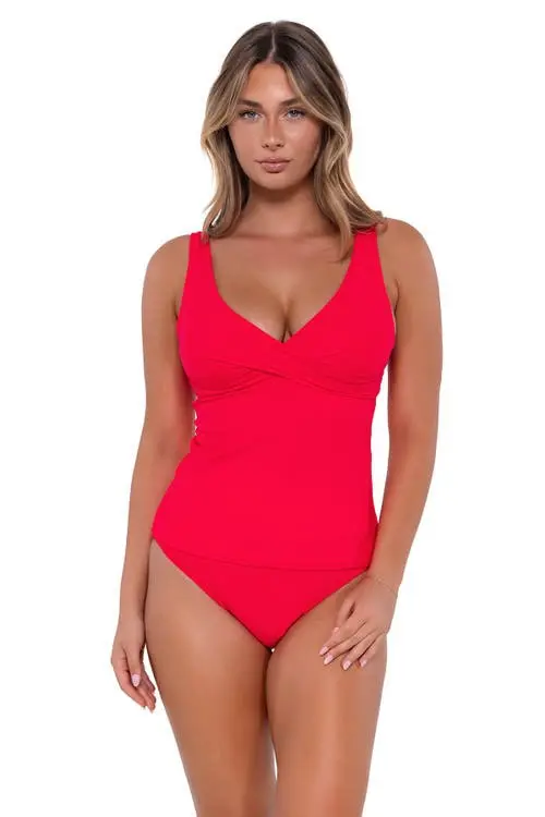 SUNSETS Elsie Tankini Swimsuit Top - Geranium
