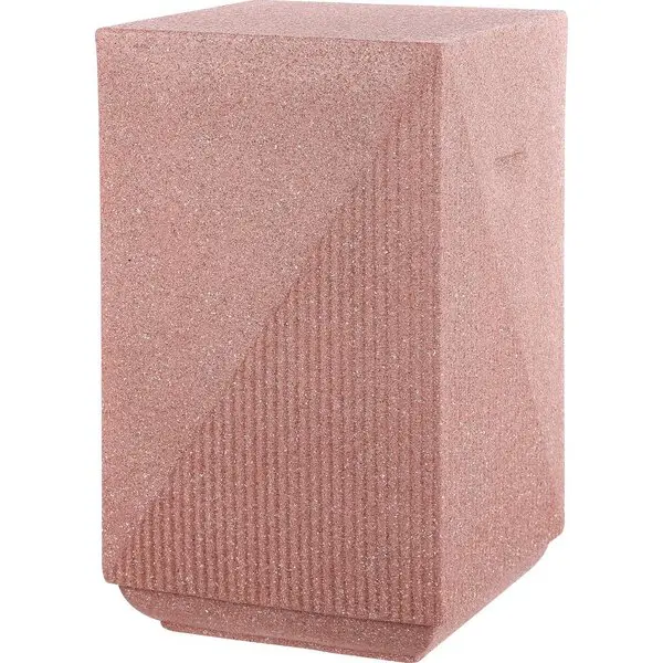 JONATHAN Y Adrian 20.75" Contemporary Minimalist Square Indoor/outdoor Accent Table - Pink Terrazzo