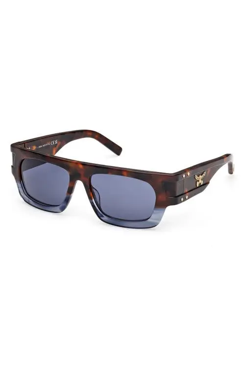 Mcm 54mm Rectangle Sunglasses - Havana / Other / Smoke