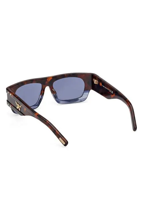 Mcm 54mm Rectangle Sunglasses - Havana / Other / Smoke