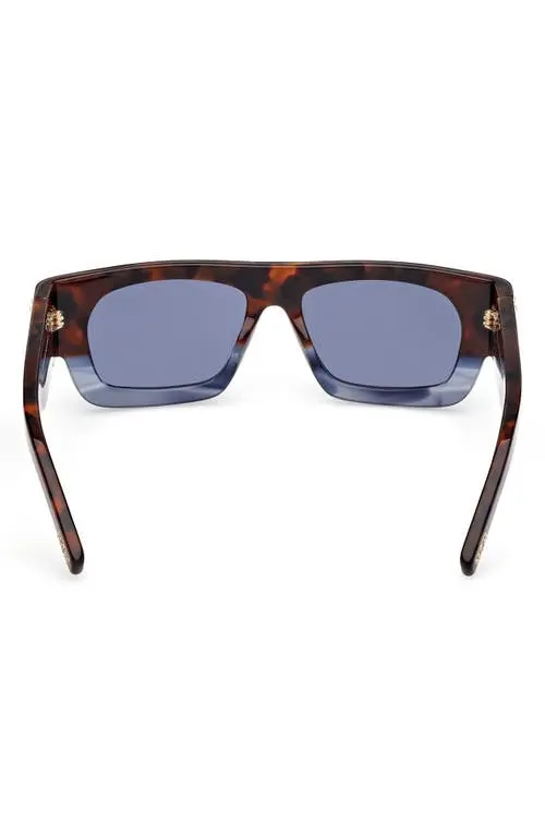 Mcm 54mm Rectangle Sunglasses - Havana / Other / Smoke