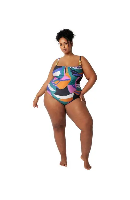 VILLA FRESCA Bella One-piece Swimsuit With Gold Embellishments - Lush
