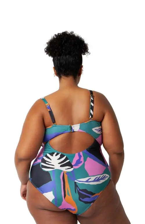 VILLA FRESCA Bella One-piece Swimsuit With Gold Embellishments