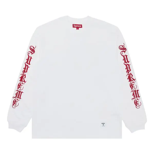 Supreme Old English Long-sleeve Top - White