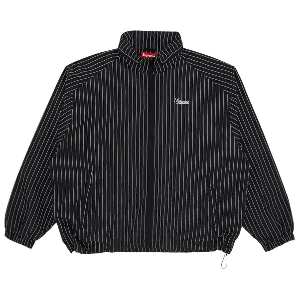 Supreme Reflective Pinstripe Track Jacket - Black