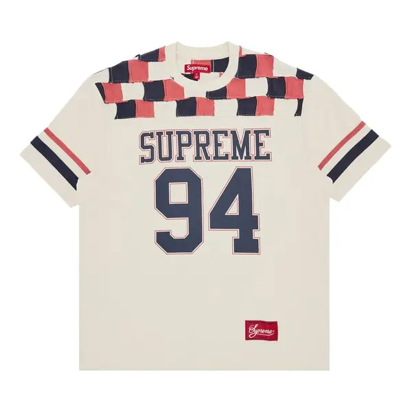 Supreme Patchwork Yoke Football Top - White