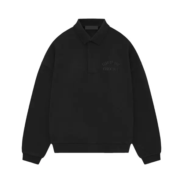 Fear Of God Fleece Polo - Black