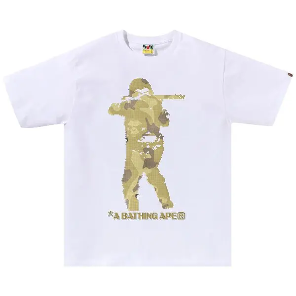 A BATHING APE Bitmap Soldier Tee - White