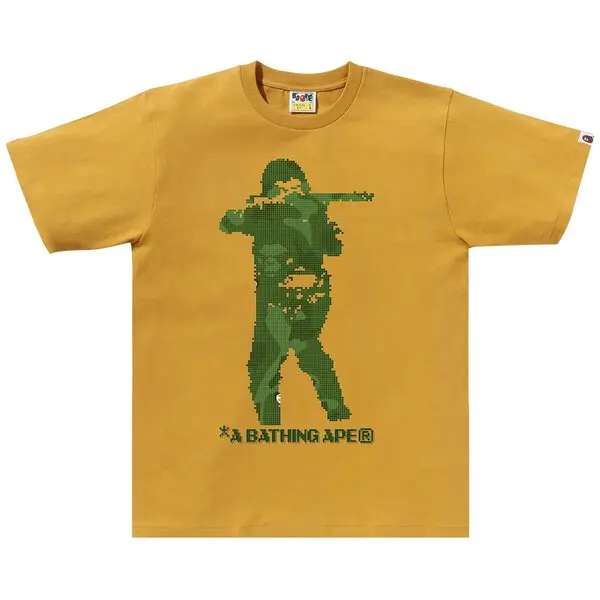 A BATHING APE Bitmap Soldier Tee - Yellow