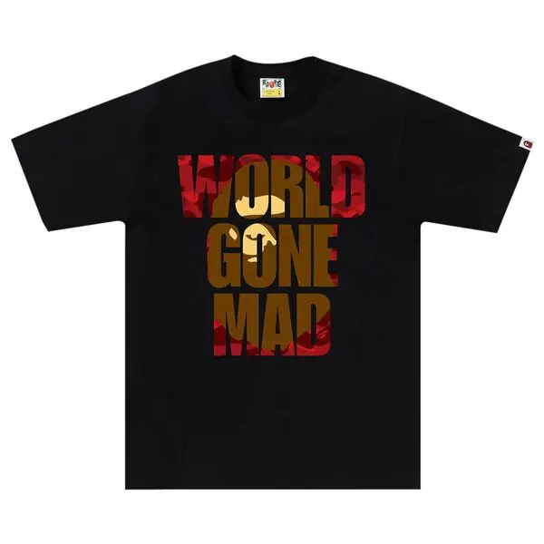 A BATHING APE Color Camo Wgm Ape Head Overlap Tee - Black