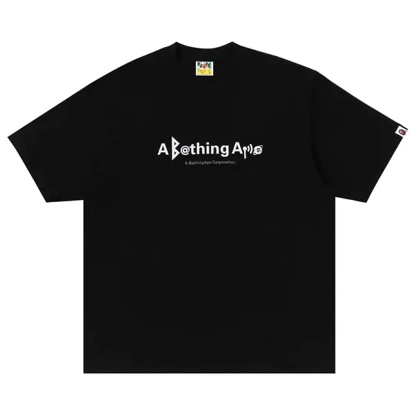 A BATHING APE Symbol Logo Relaxed Fit Tee - Black