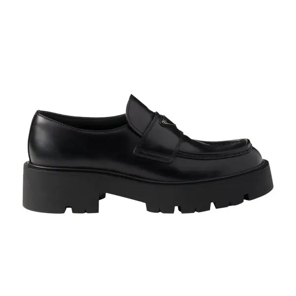 Prada Brushed Leather Chunky Loafer