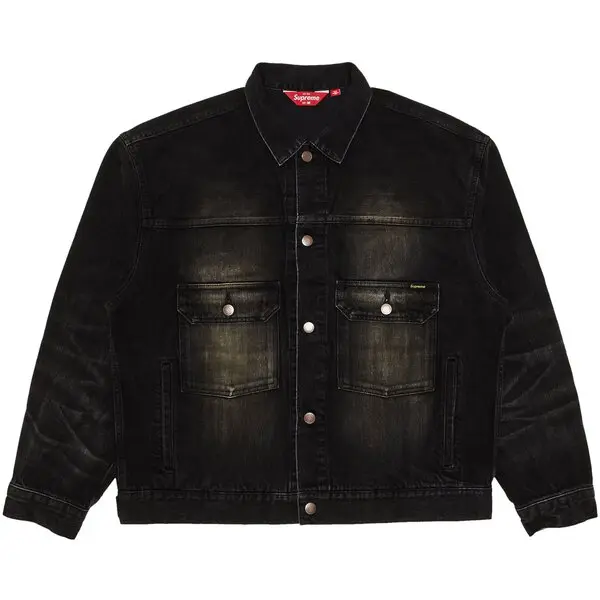 Supreme Archive Denim Trucker Jacket - Black | Editorialist