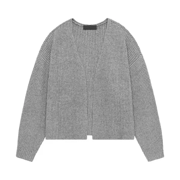 Fear Of God Heavy Waffle Cardigan - Grey
