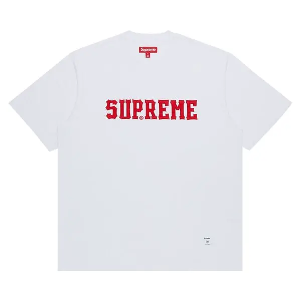 Supreme Twill Appliqué Short-sleeve Top - White