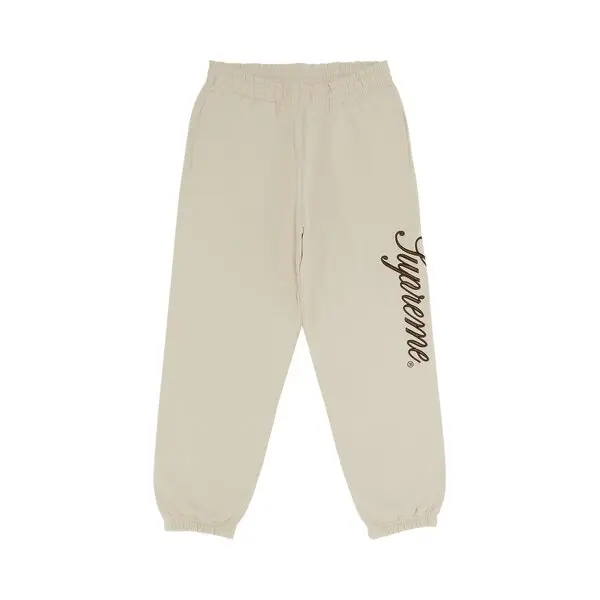 Supreme Embroidered Script Sweatpant 'stone - Tan