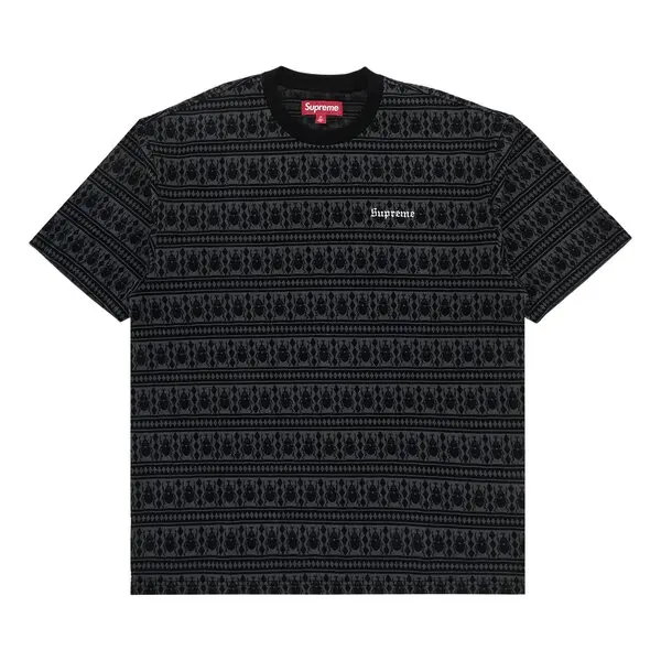 Supreme Jacquard Scarab Short-sleeve Top - Black