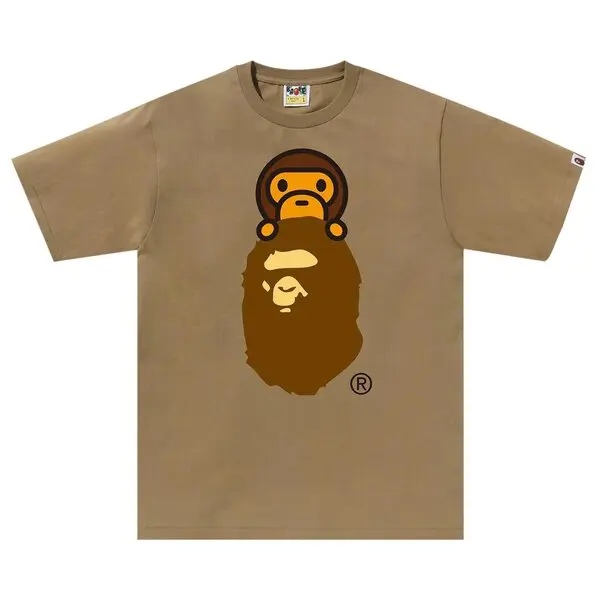 A BATHING APE Milo On Ape Head Tee 'beige - Tan