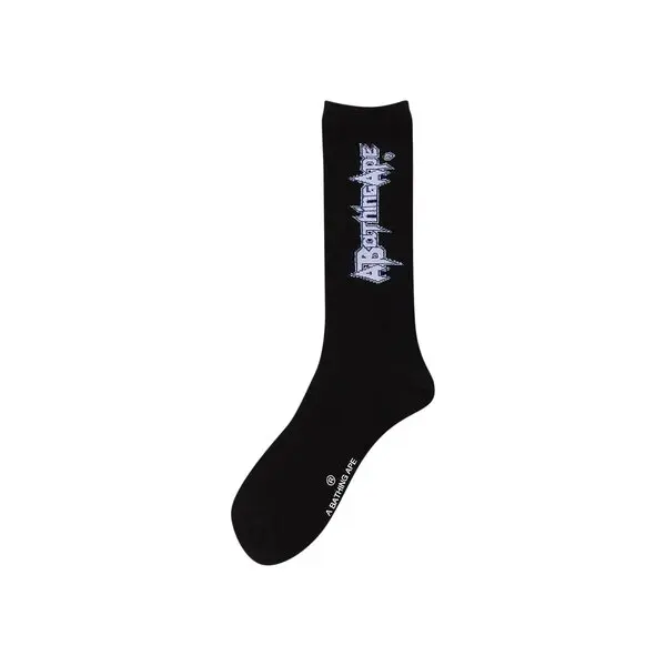 A BATHING APE Multi Logo Long Socks - Black
