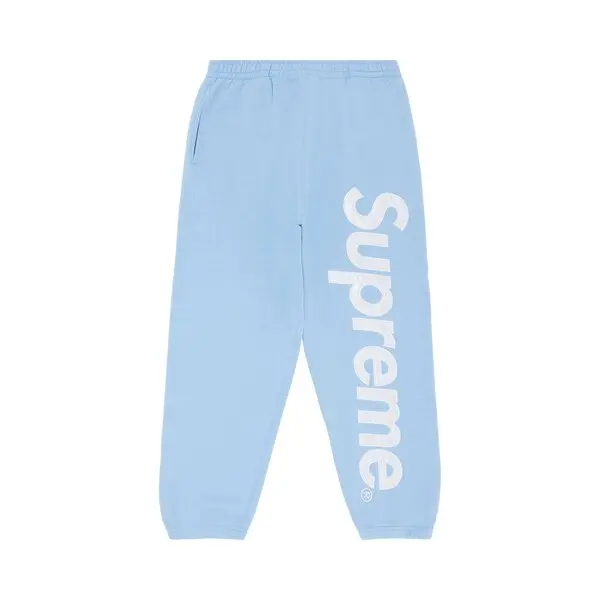 Supreme Satin Appliqué Sweatpant 'light - Blue