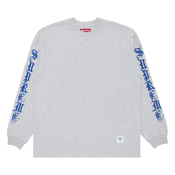 Supreme Old English Long-sleeve Top - Grey
