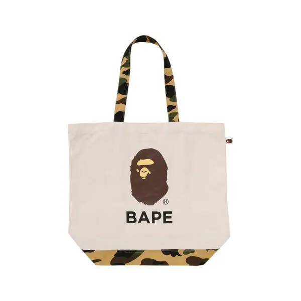 BAPE 1st Camo Ape Head Tote Bag - Cream