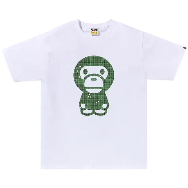 A BATHING APE Bitmap Big Baby Milo Tee - White