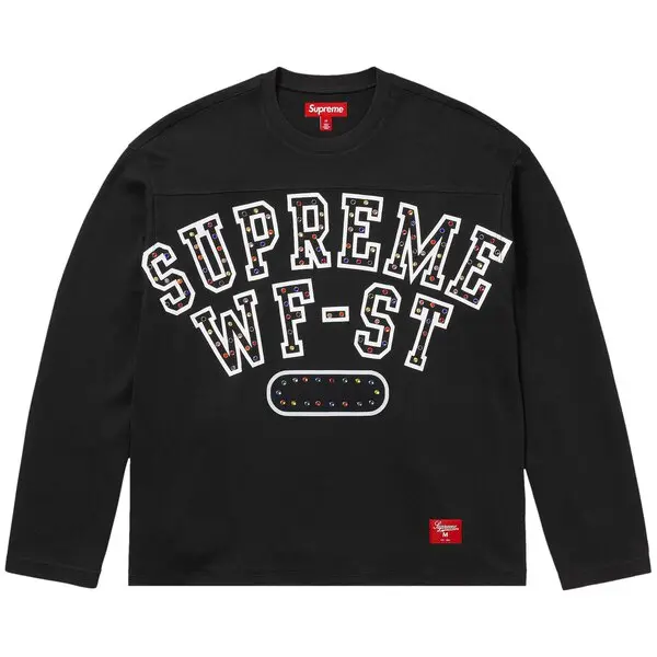 Supreme Athletic Studded Long-sleeve Top - Black