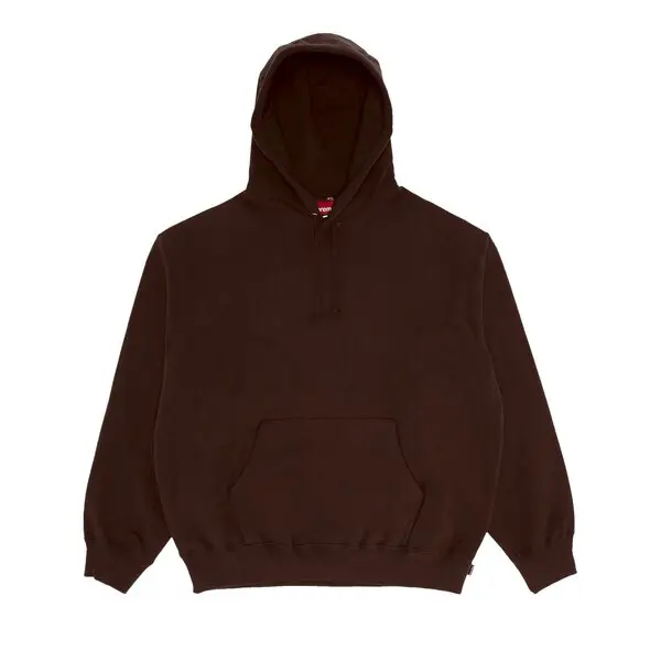 Supreme Satin Appliqué Hooded Sweatshirt - Brown