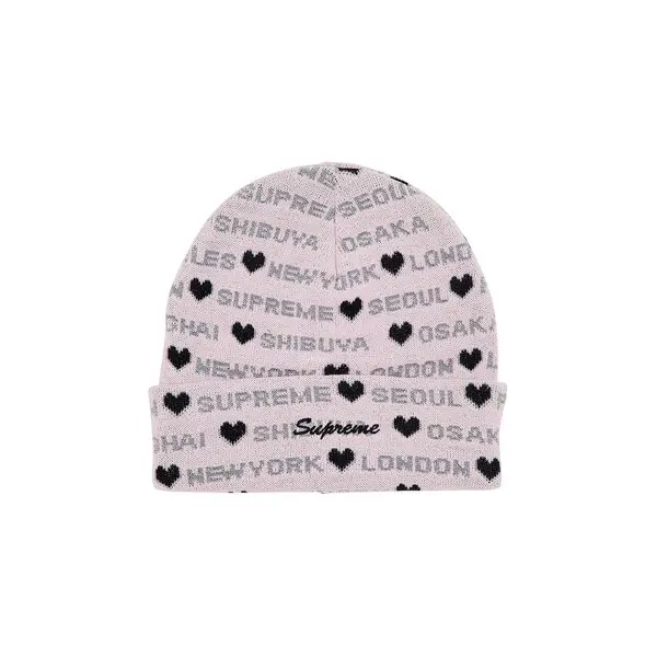 Supreme Hearts Beanie - Pink
