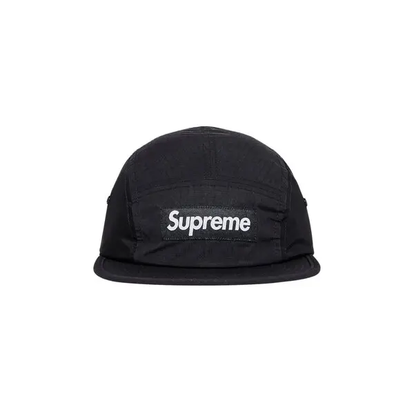 Supreme Waxed Ripstop Cap - Black