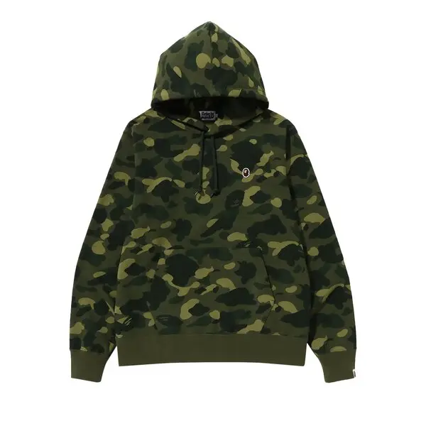 A BATHING APE Color Camo Ape Head Pullover Hoodie - Green