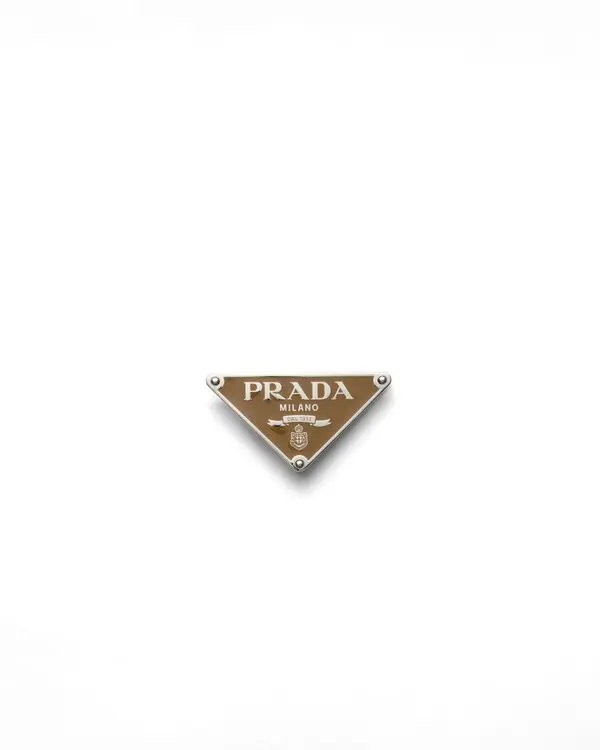 Prada Enameled-metal Belt Buckle - Brown