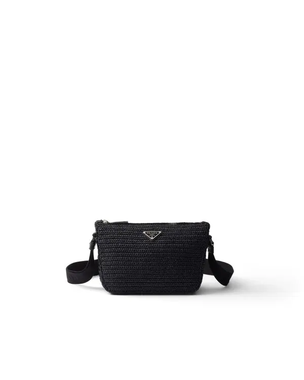 Prada Crochet Shoulder Bag - Black