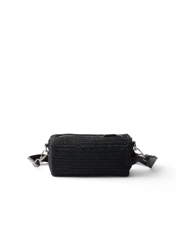 Prada Crochet Shoulder Bag - Black