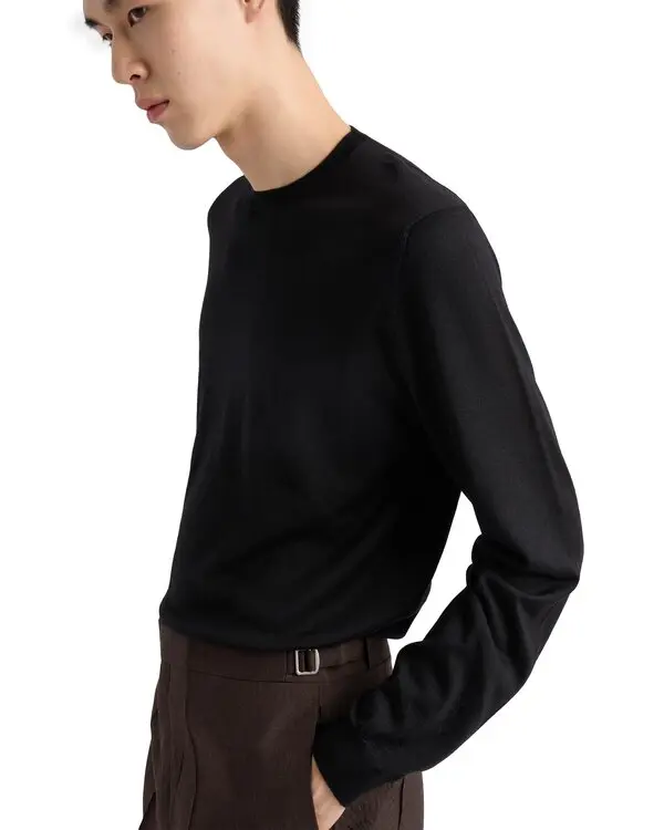 Prada Cashmere And Silk Crew-neck Sweater - Black