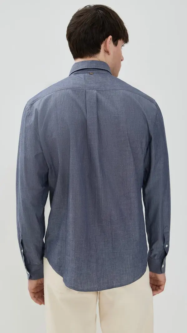 Billy Reid Msl 1-pocket Shirt - Blue
