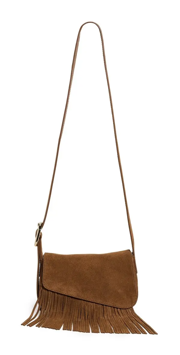 Madewell Soft Grain Flap Crossbody Fringe Bag