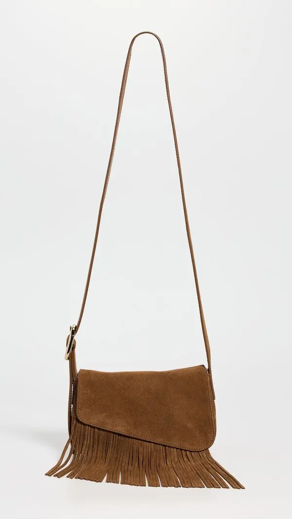 Madewell Soft Grain Flap Crossbody Fringe Bag