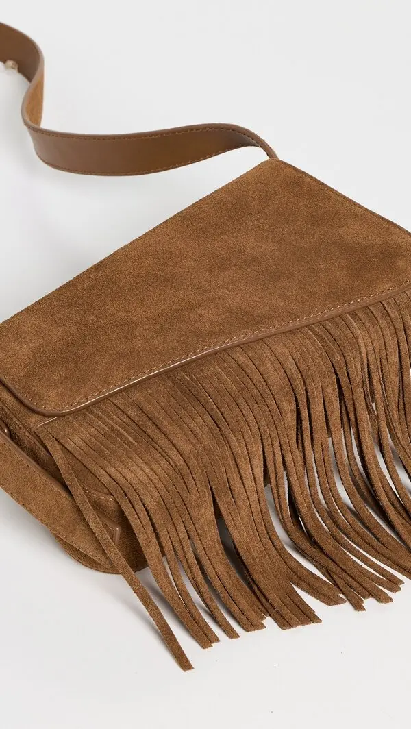 Madewell Soft Grain Flap Crossbody Fringe Bag